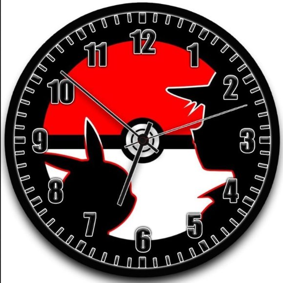 Clock | Wall Decor | Pokemon Pikachu Ash Wall Decor Clock Great Gift ...